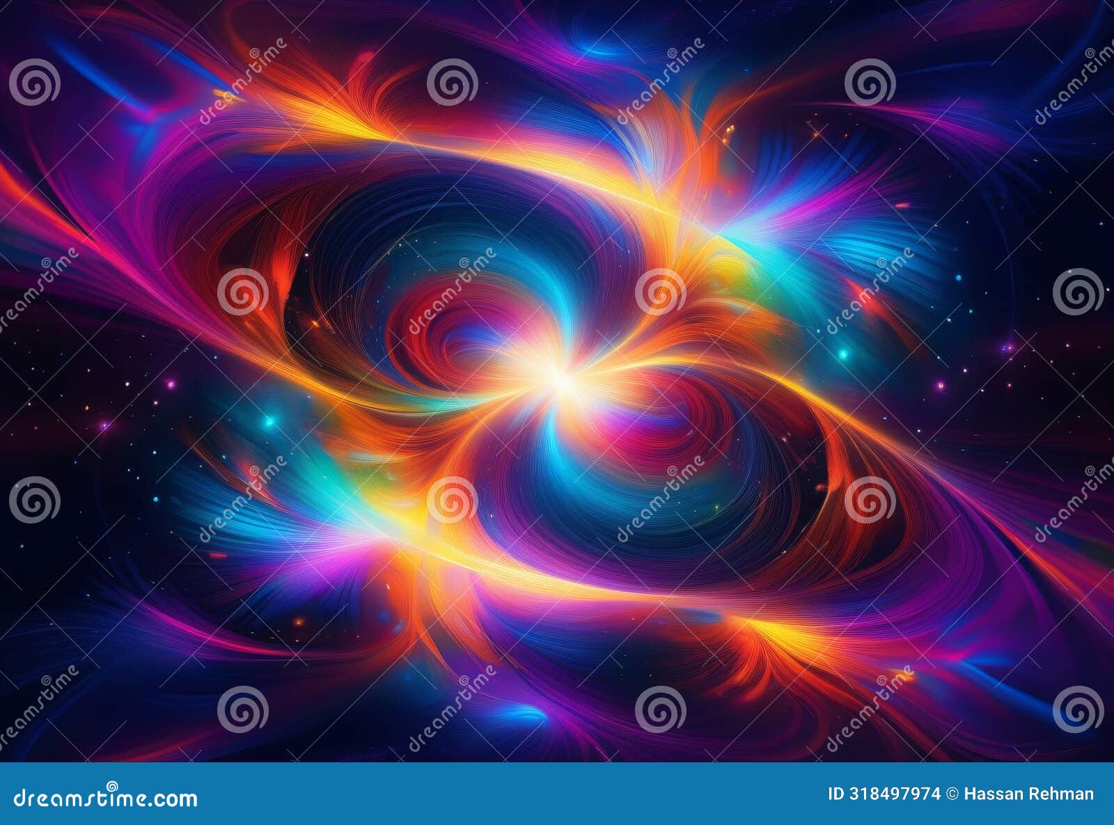 Journey through the Vibrant Quantum Realm Stock Illustration ...