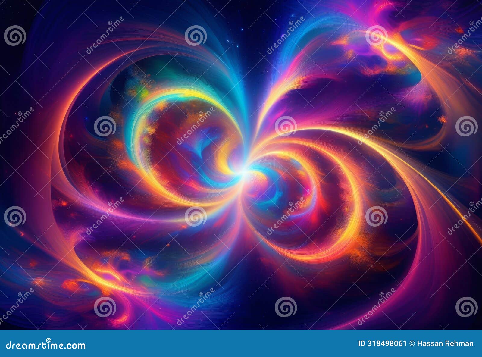Journey through the Vibrant Quantum Realm Stock Illustration ...