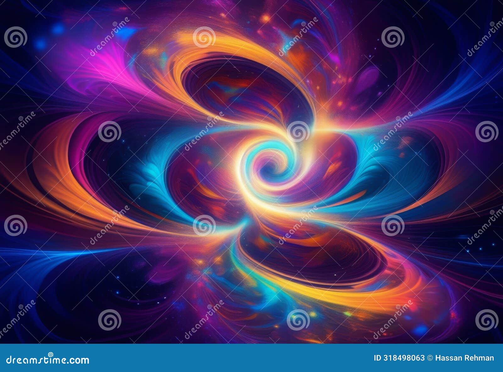 Journey through the Vibrant Quantum Realm Stock Illustration ...