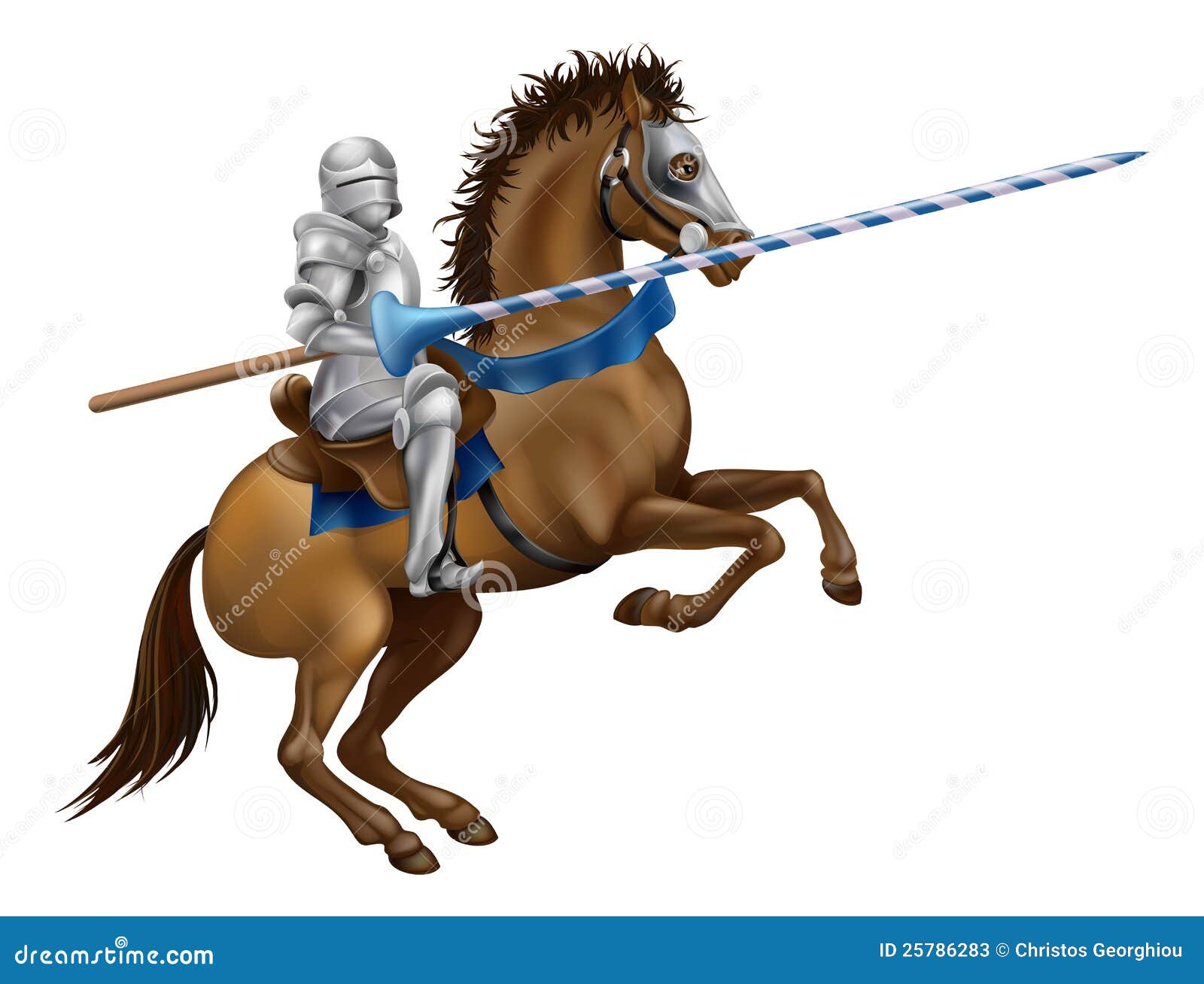Jousting knight stock vector. Illustration of battle - 25786283