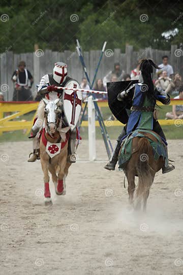 Jousting Knights editorial stock photo. Image of festival - 15038883