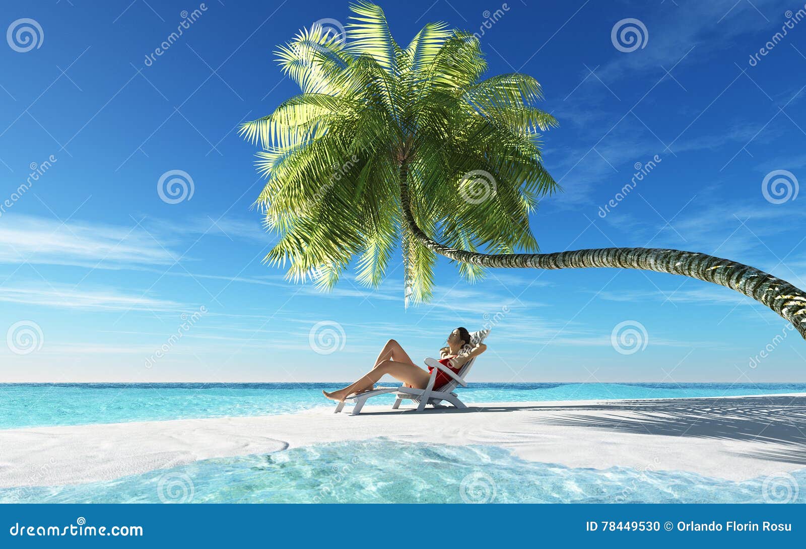 Jovem mulher que relaxa ilustração stock. Ilustração de fêmea - 78449530