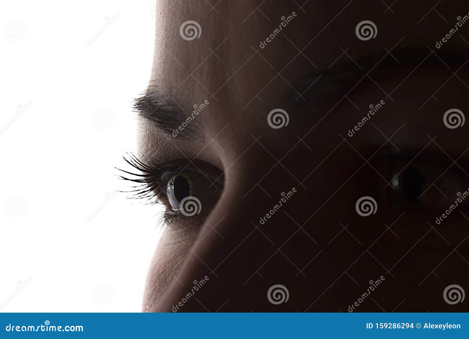 Joven Mirada Cara a Cara, Closet - Silueta Foto de archivo - Imagen de ...