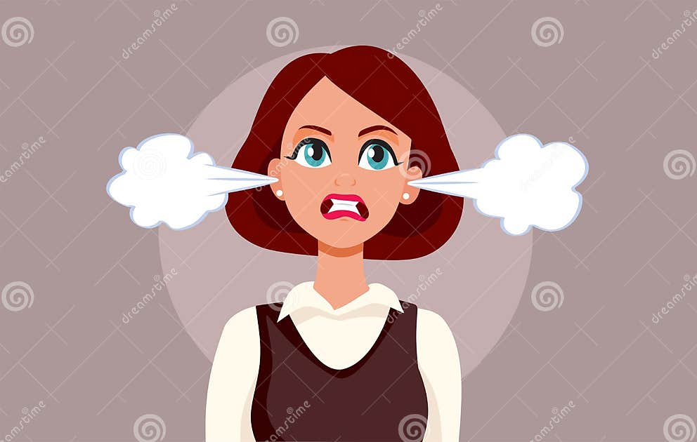 Jovencita Indignada Que Se Siente Indignada Por Ilustración Vectorial Ilustración Del Vector