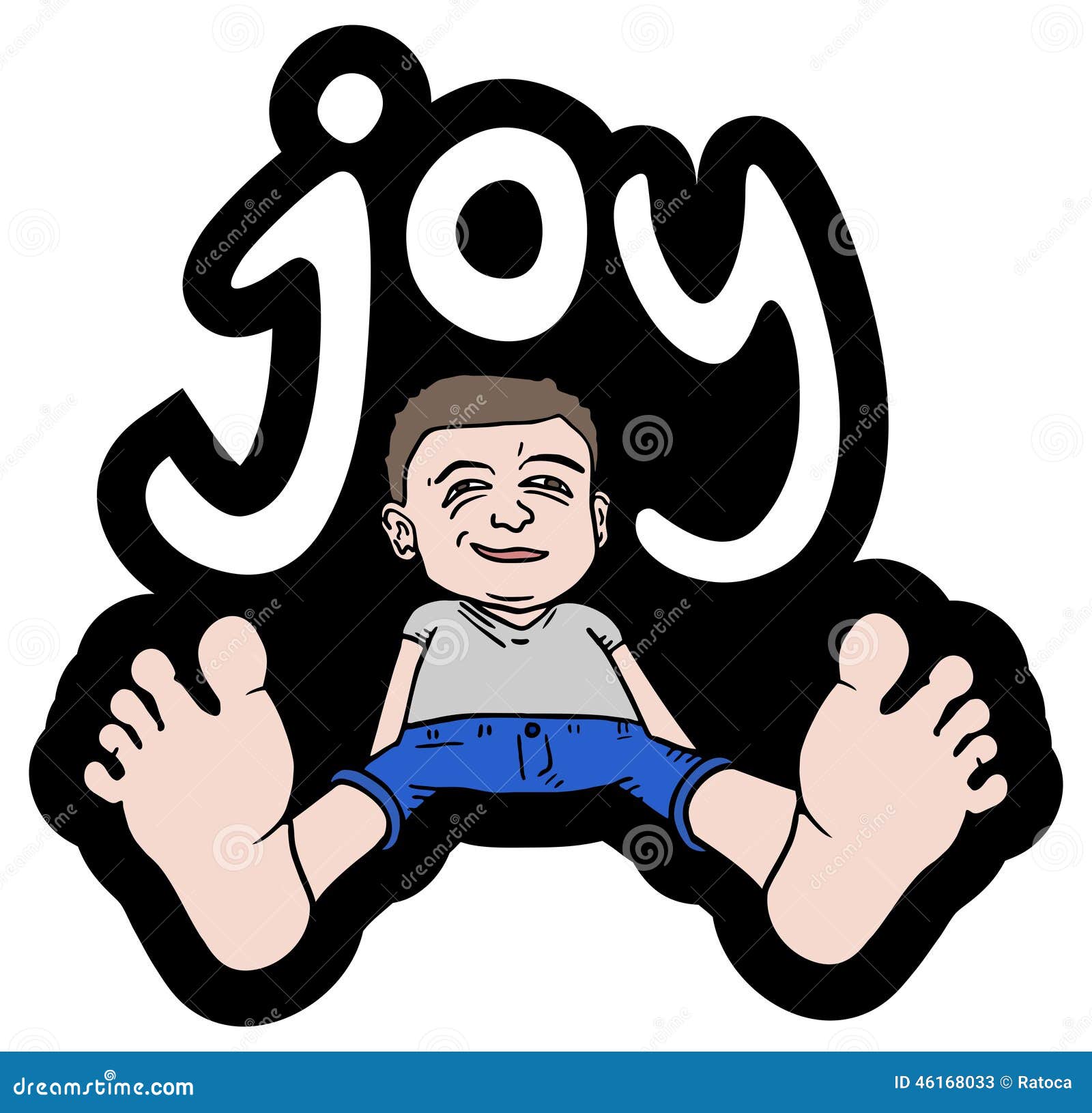 Joy boy stock vector. Illustration of cartoon, happy - 46168033