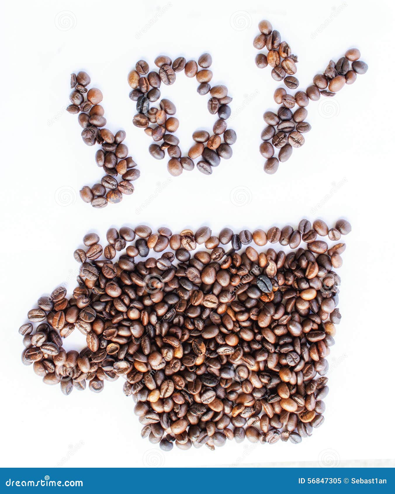 Joy Coffee stock image. Image of aroma, black, burlap - 56847305