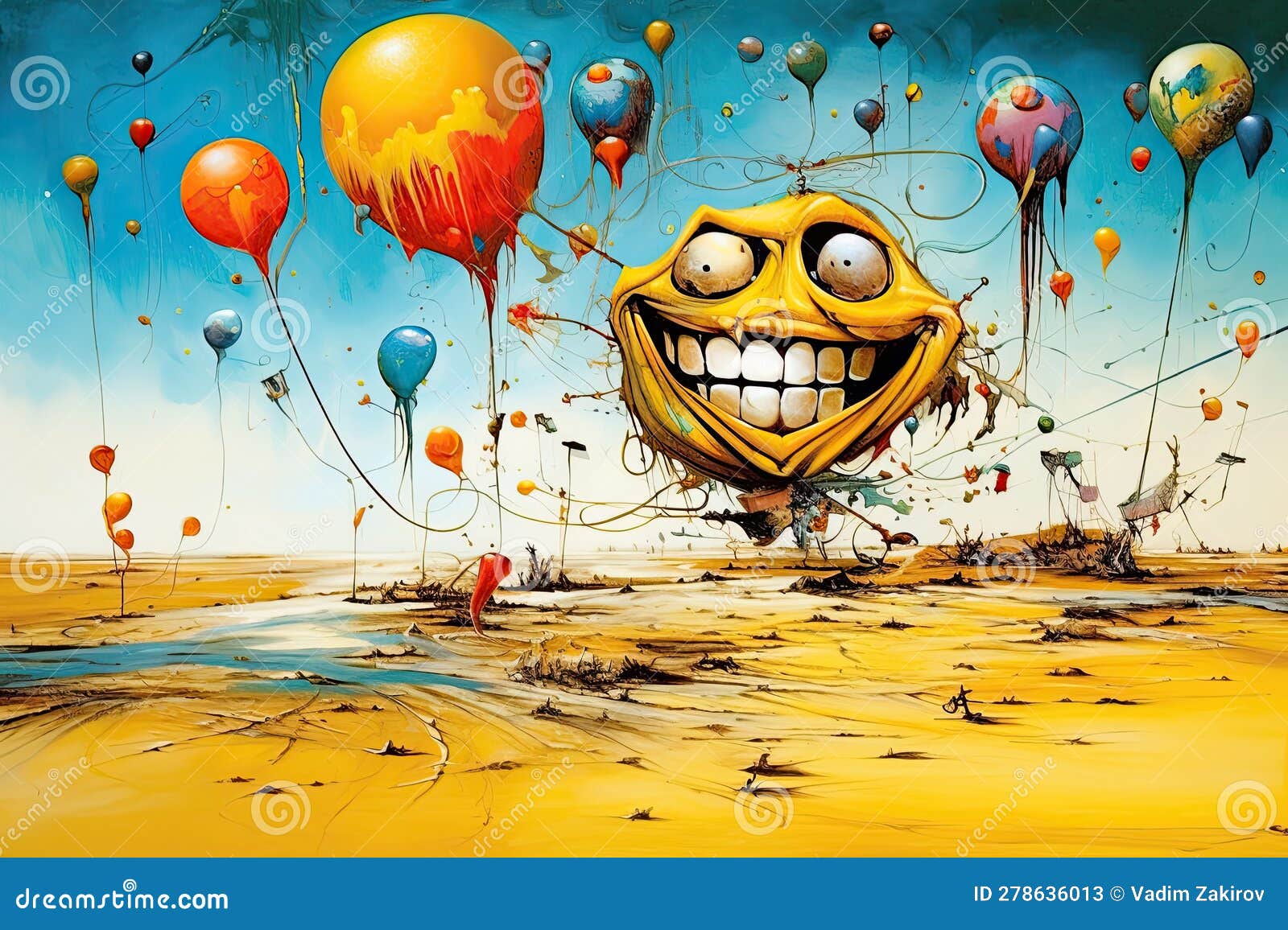 Joy Concept, Illustration in Abstract Avant-garde Style Stock ...