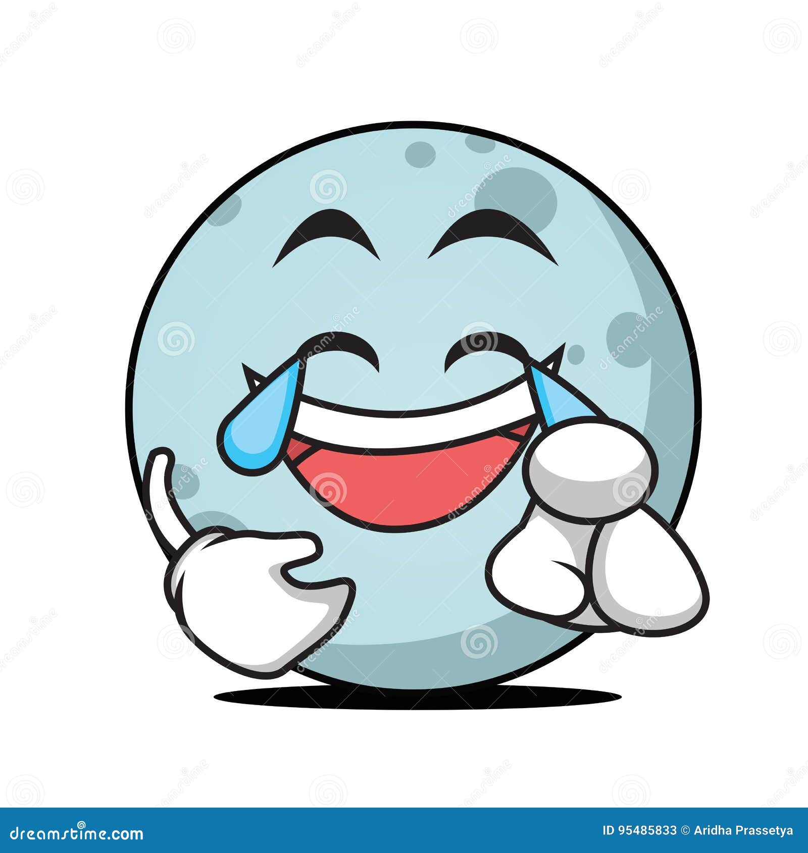Joy Face Moon Cartoon Character Stock Vector - Illustration of idea ...