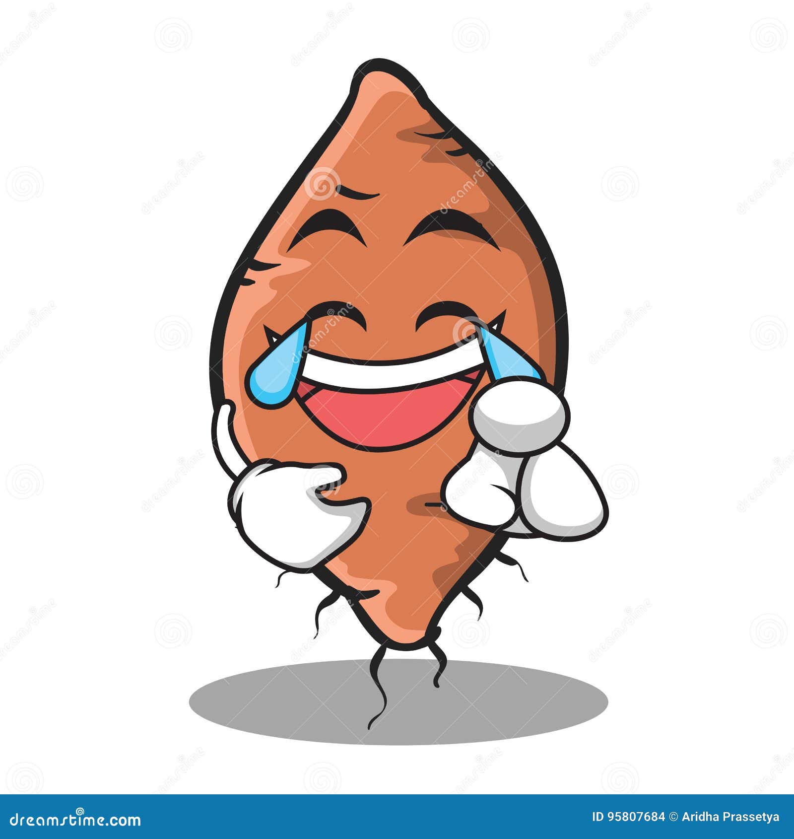 Joy Face Yam Character Cartoon Style Stock Vector - Illustration of ...