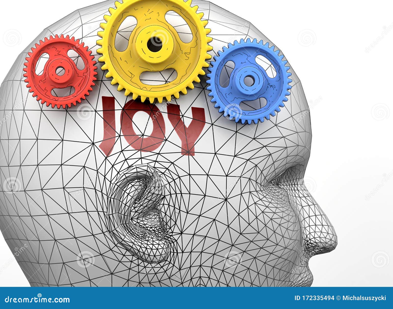 Joy and Human Mind - Pictured As Word Joy Inside a Head To Symbolize ...