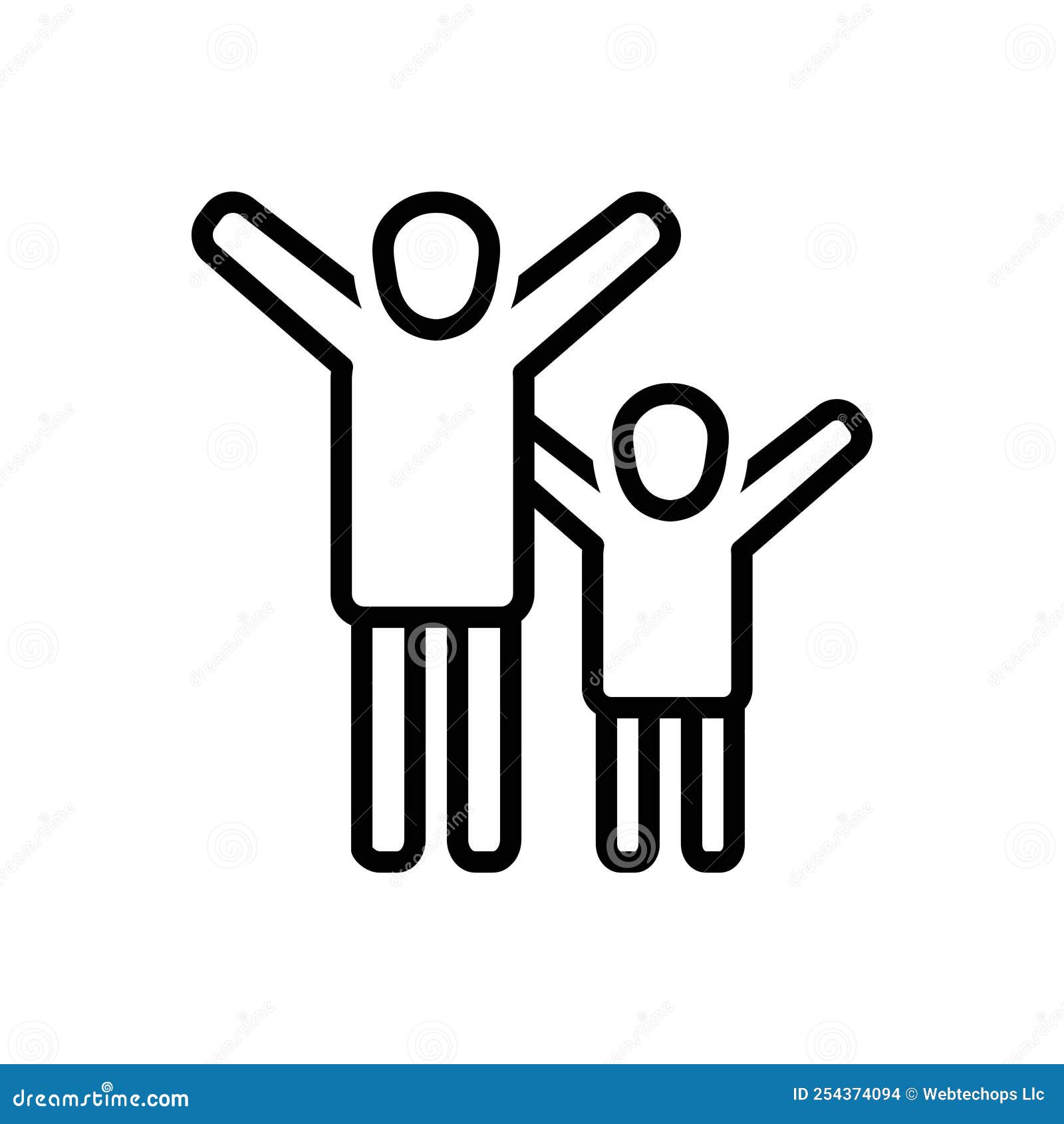 Black Line Icon for Joy, Pleasure and Delight Stock Illustration ...