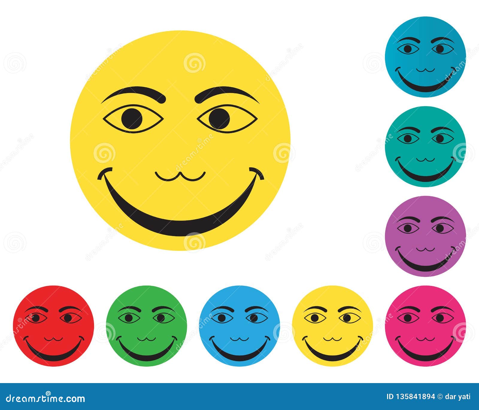 Joy Icon Logo Template illustration de vecteur. Illustration du visage ...