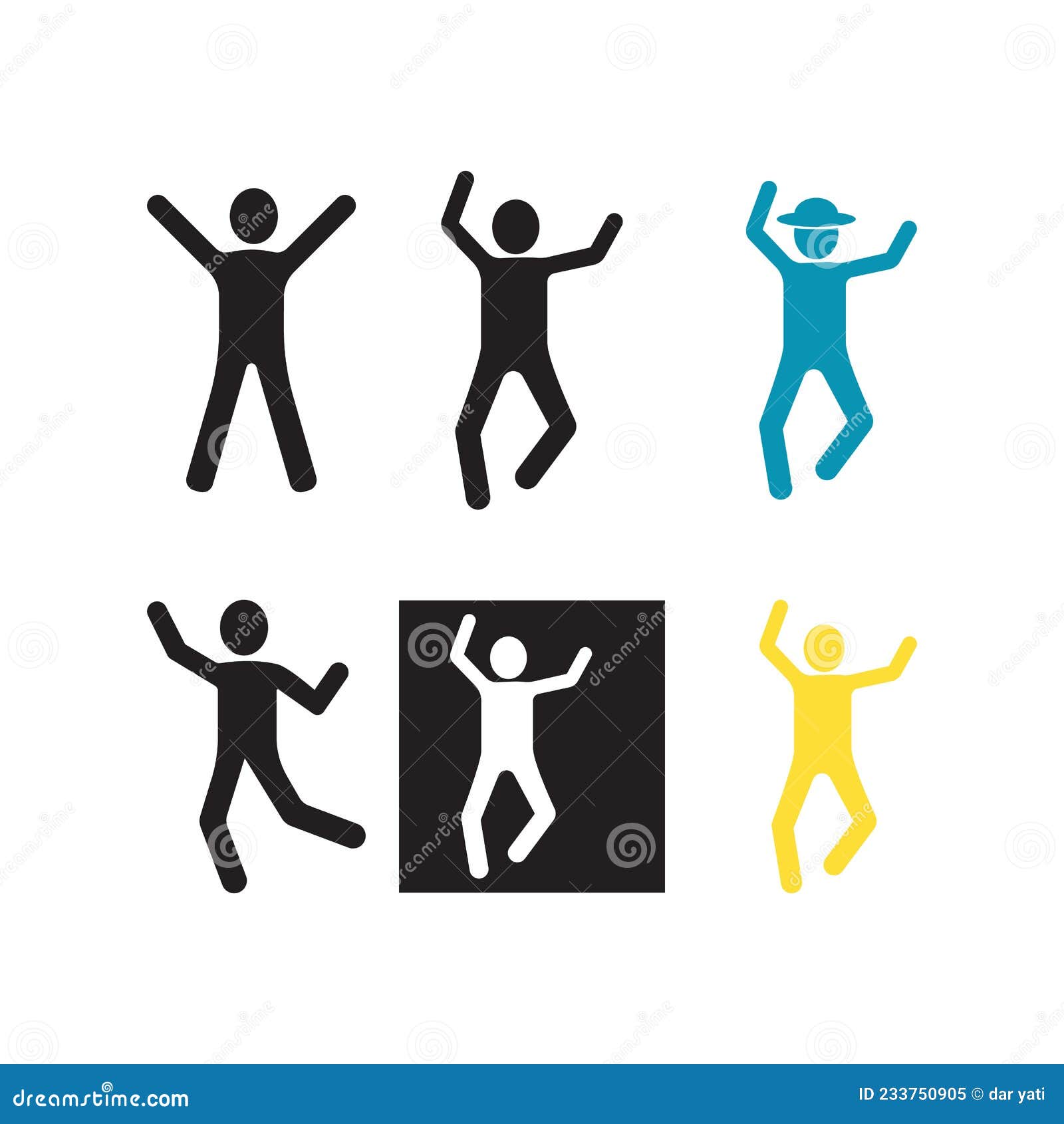 Joy Icon Logo Template Illustration Stock Vector - Illustration of ...