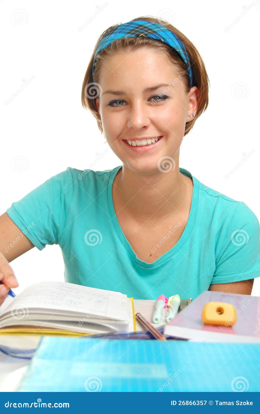 Joy of learning stock image. Image of reading, blond - 26866357