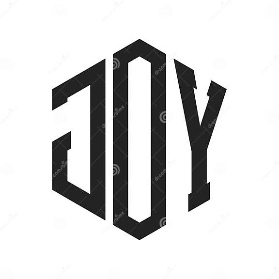JOY Logo Design. Initial Letter JOY Monogram Logo Using Hexagon Shape ...