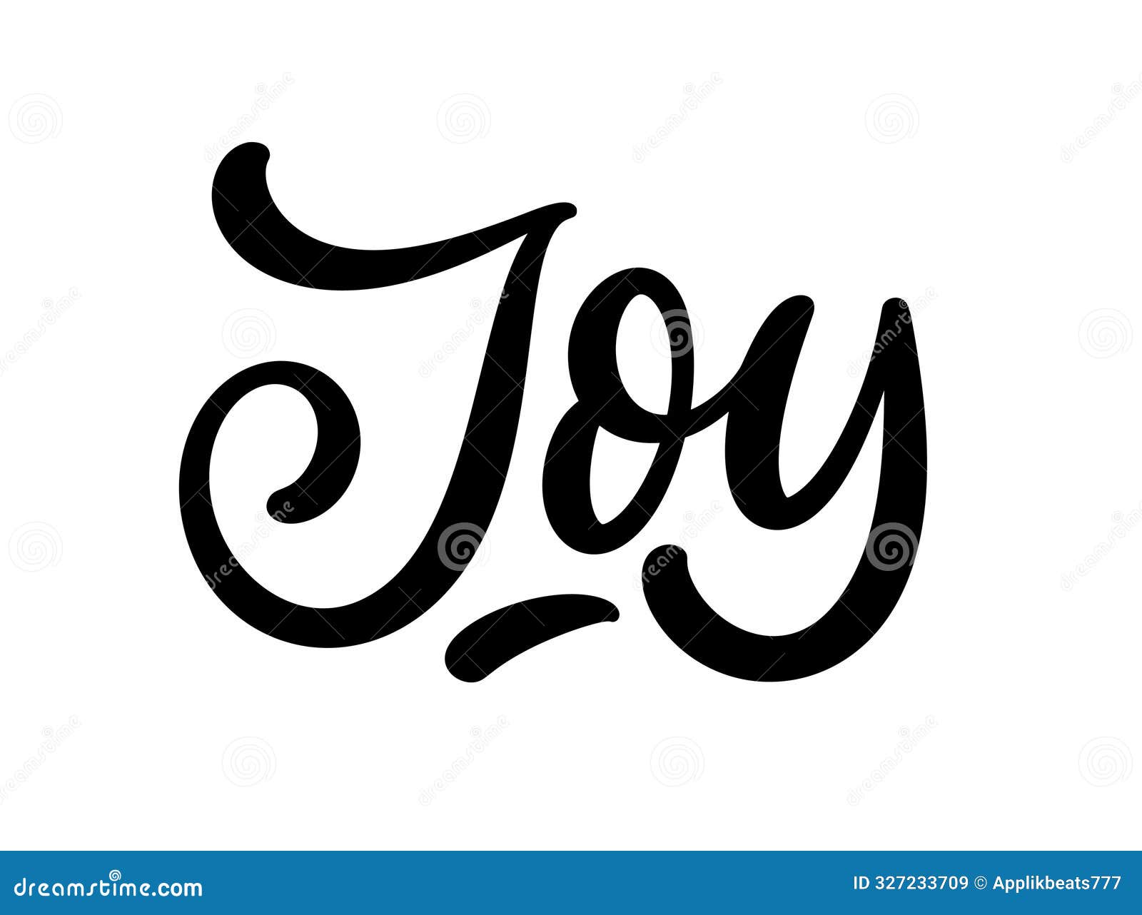 Joy Logo Text, Hand Drawn Calligraphy. Modern Handwritten Brush Text ...