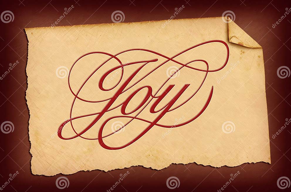 Joy Paper stock illustration. Illustration of lettering - 9784562