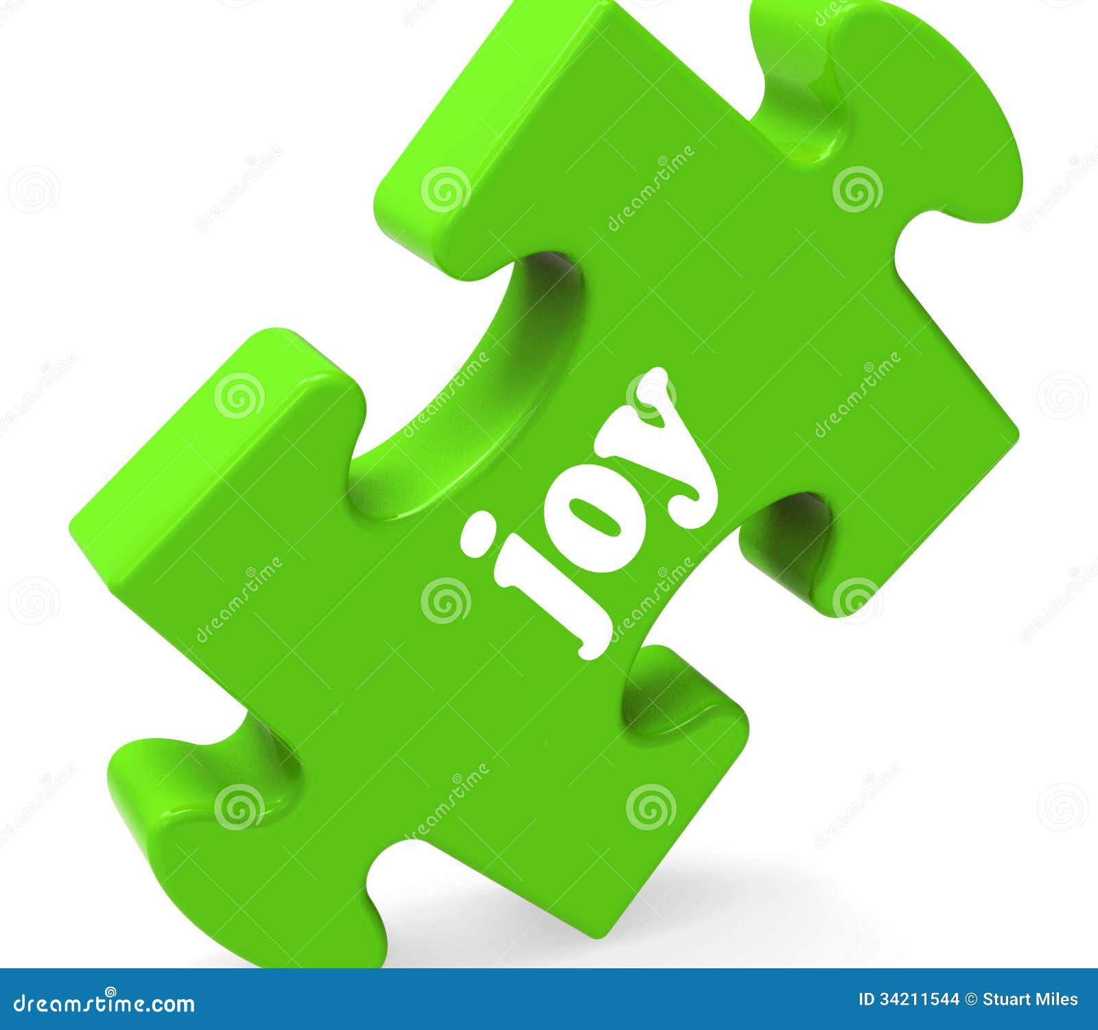 Joy Puzzle Shows Cheerful Joyful Happy and Enjoy Stock Illustration ...