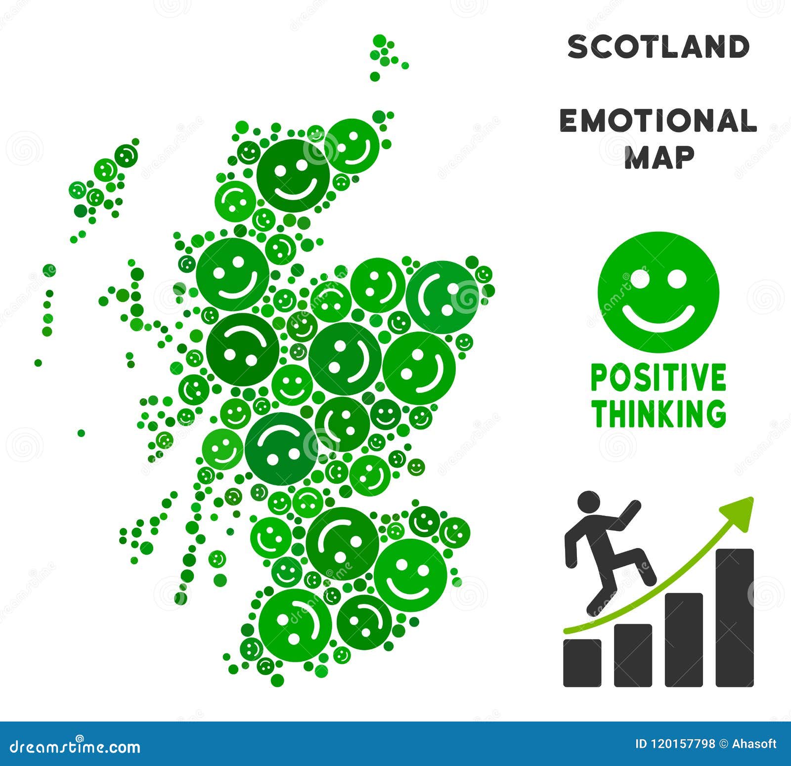 Vector Happy Scotland Map Composition of Smileys Stock Vector ...
