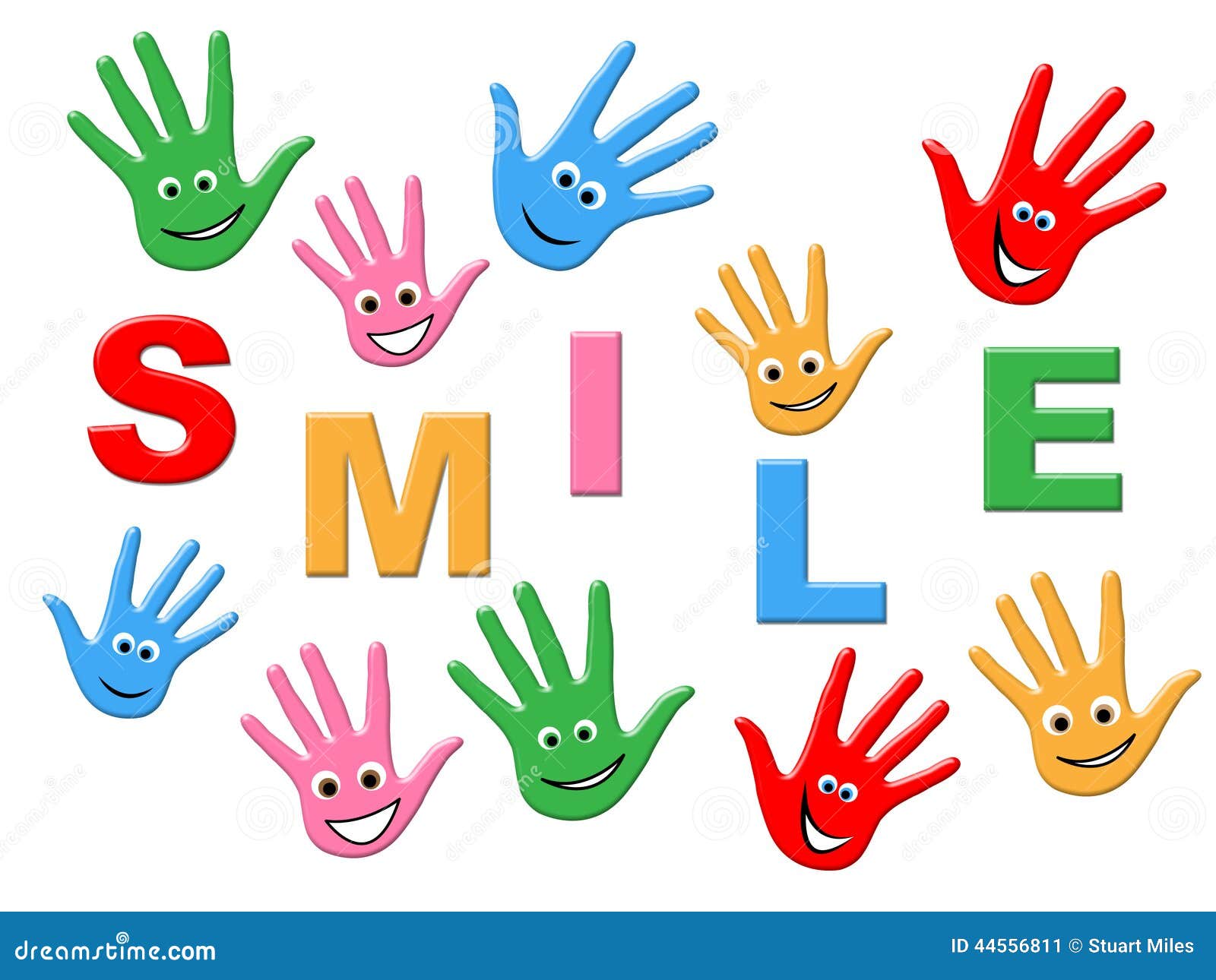 Joy Smile Indicates Drawing Child and Colorful Stock Illustration ...