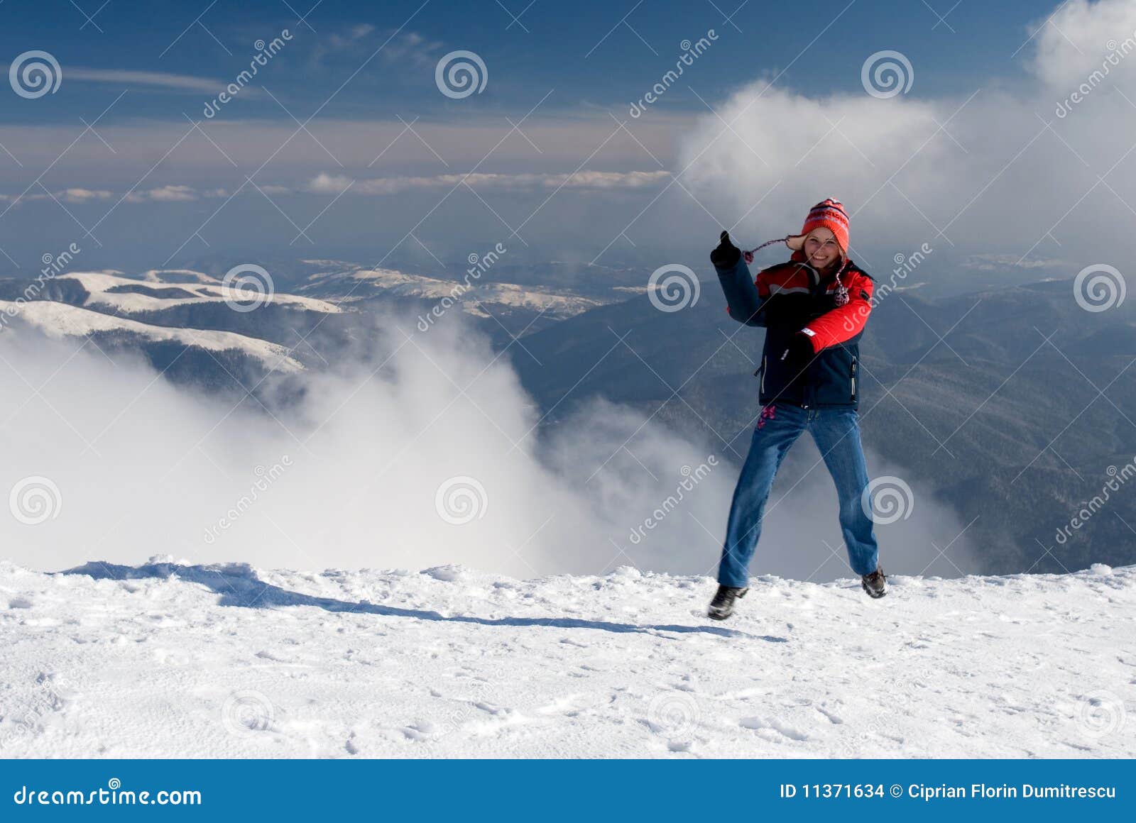 Joy for snow stock photo. Image of winter, women, holiday - 11371634