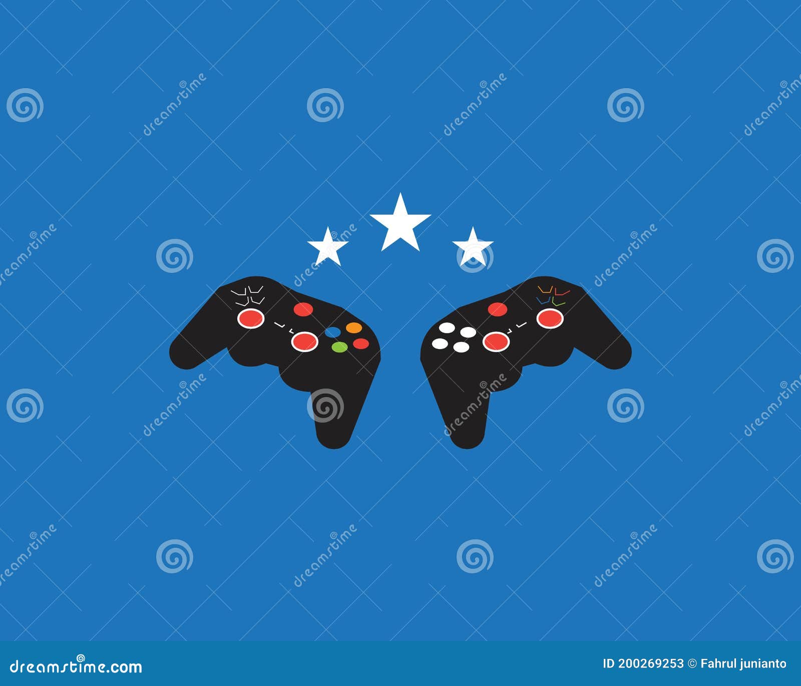 Joy Stick Game Logo Vector Template Stock Vector - Illustration of ...