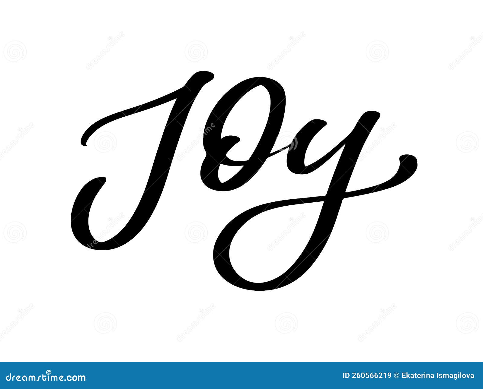Joy Text Vector Written with an Elegant Typography. Stock Vector ...