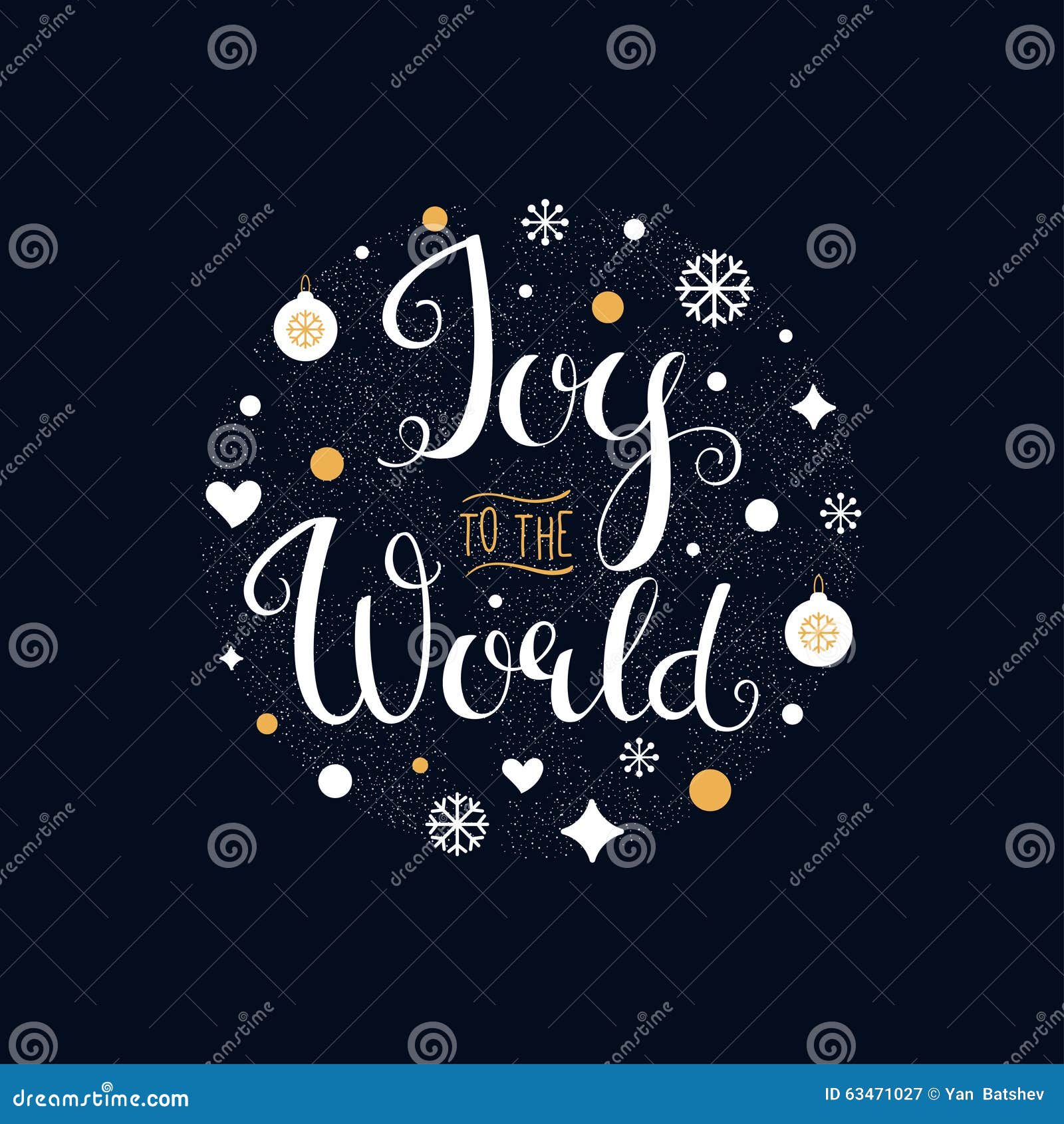 Joy To the World. Hand Lettering Sign Stock Vector - Illustration of ...