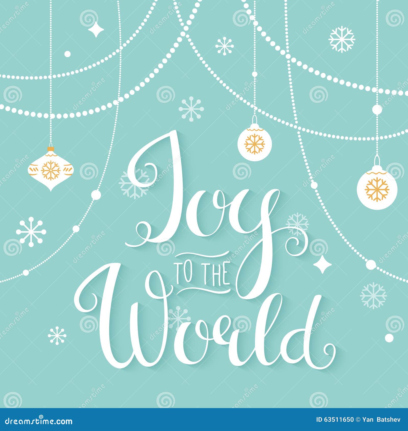 Joy To the World. Hand Lettering Sign Stock Vector - Illustration of ...