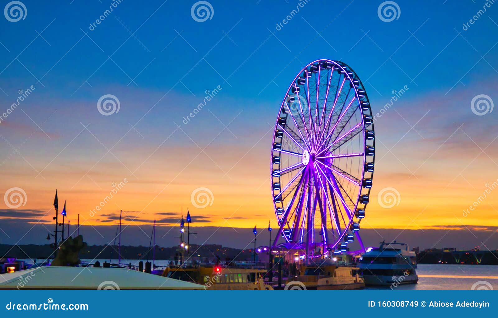 Joy wheel stock image. Image of wheel, amusement, goldenhour - 160308749
