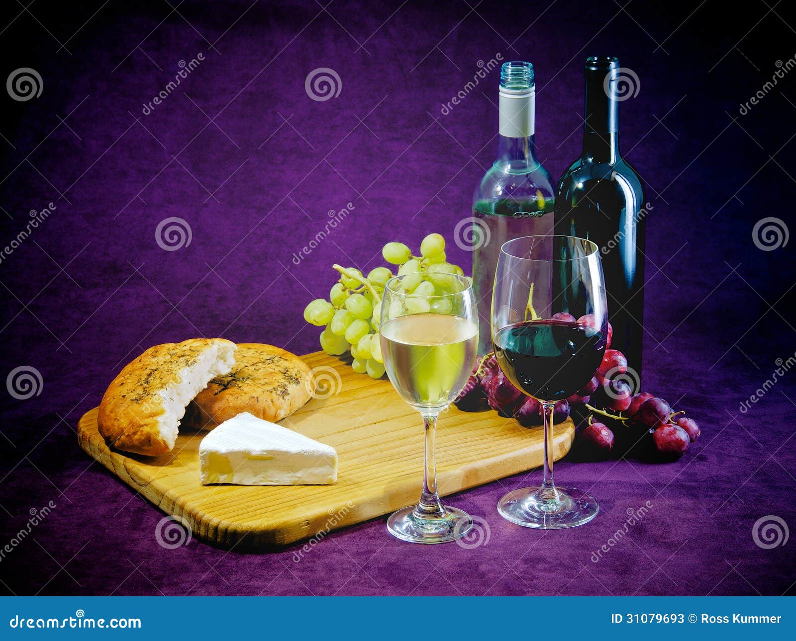 The Joy of Wine, Bread and Cheese Stock Image - Image of camembert ...