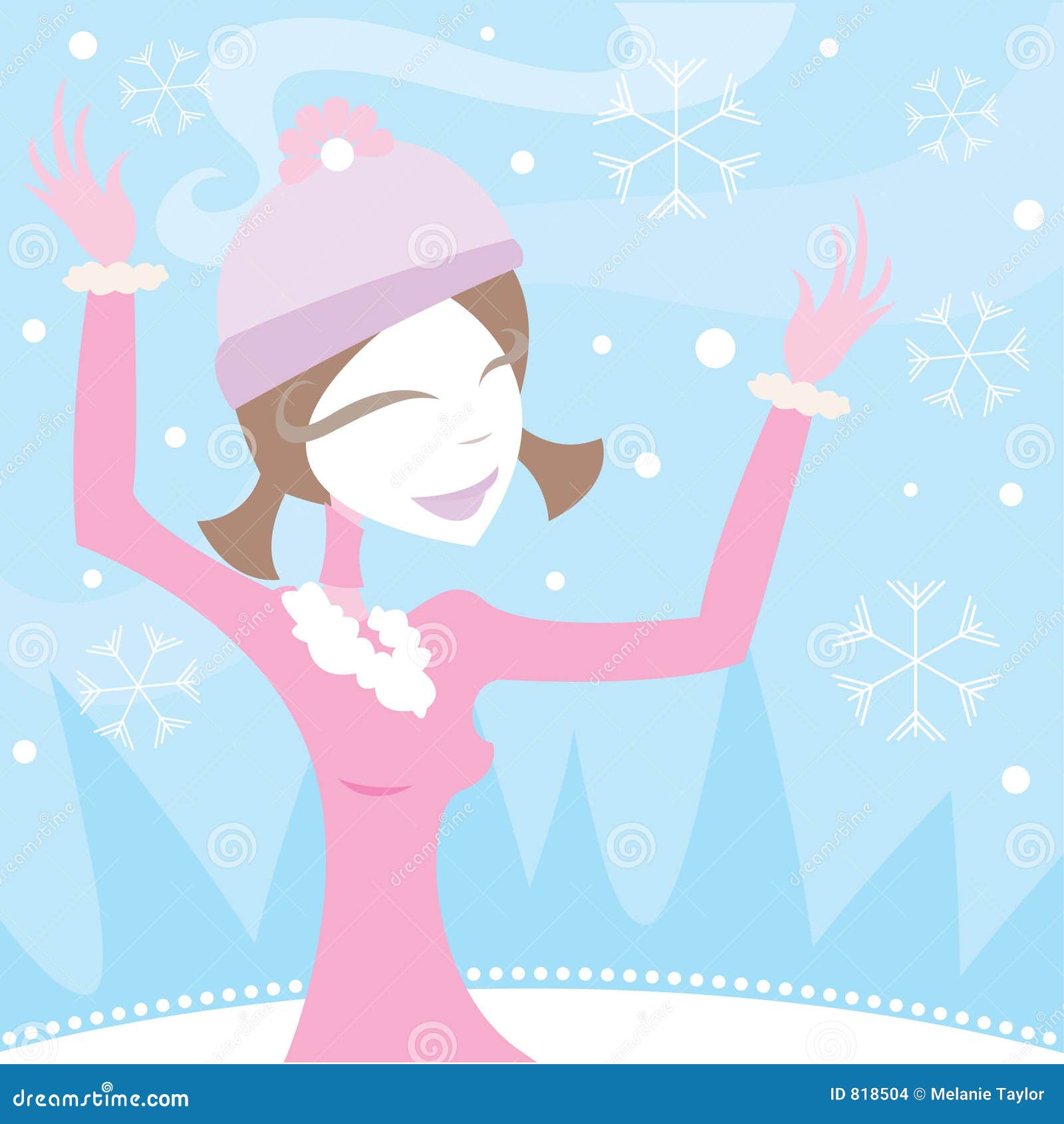 Joy of Winter stock vector. Illustration of january, jacket - 818504