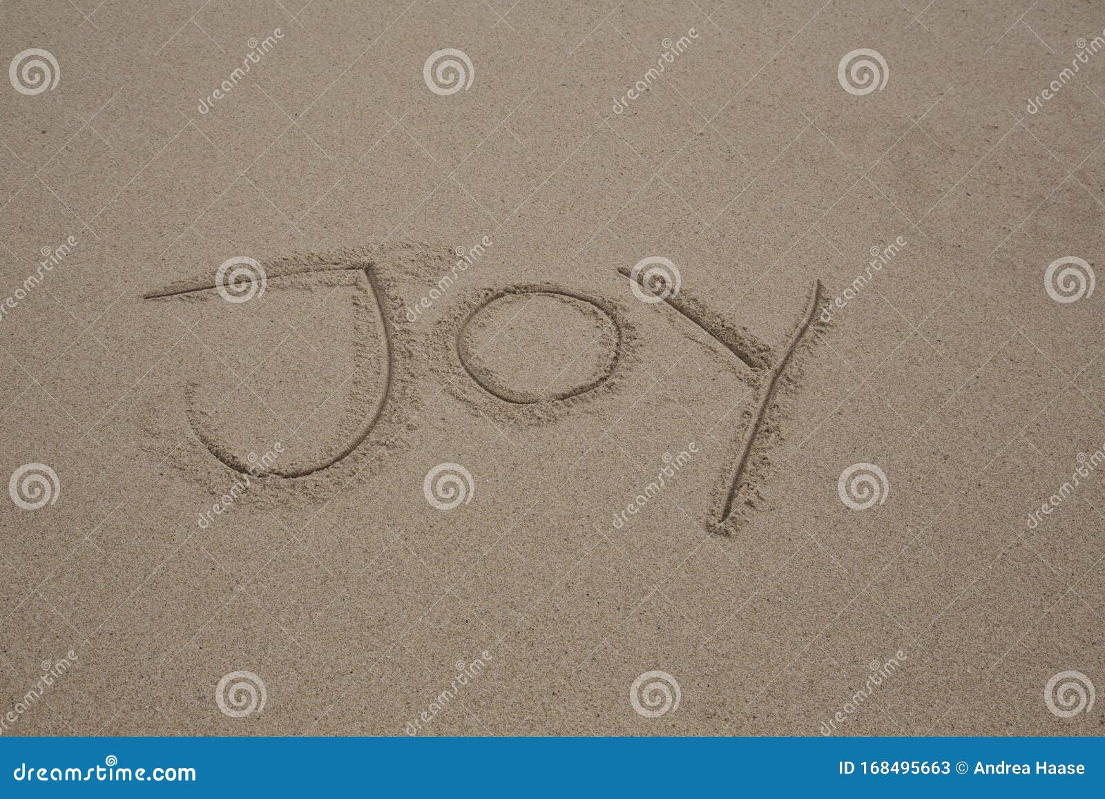 Word Joy Written in the Sand Stock Image - Image of coastal, vacation ...