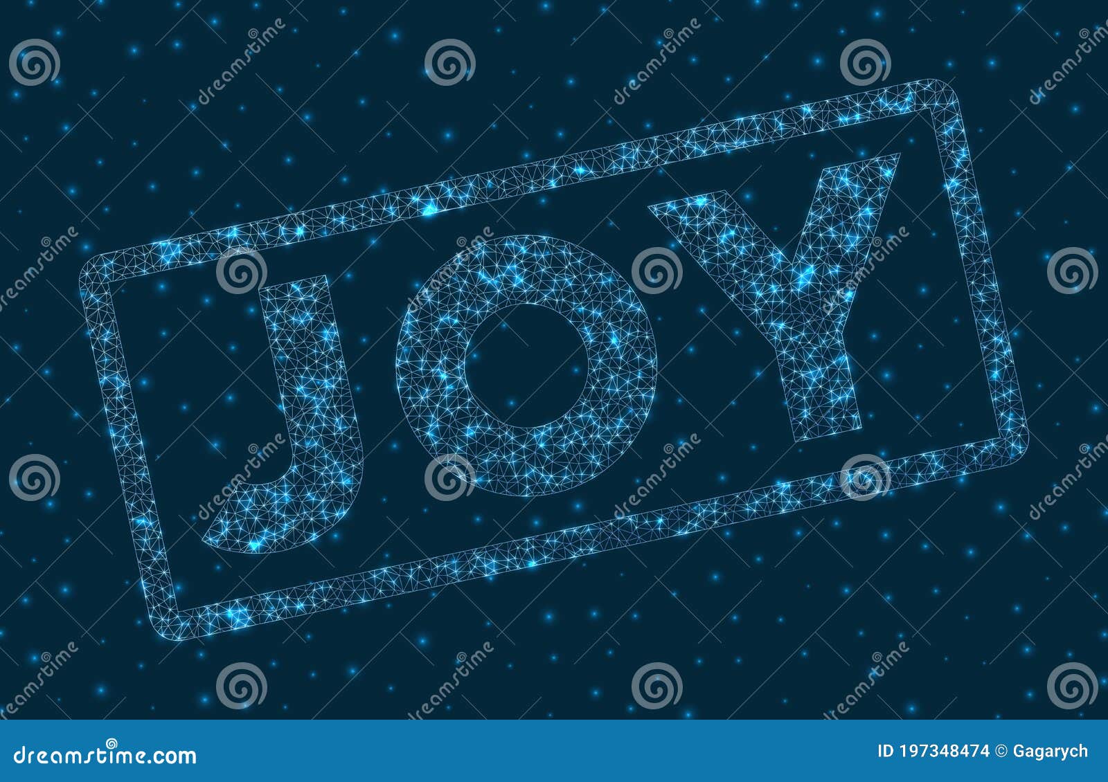 Joy word in digital style. stock vector. Illustration of lifestyle ...