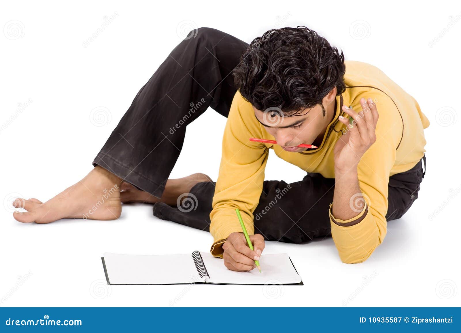 Joy of writing stock image. Image of lifestyles, male - 10935587