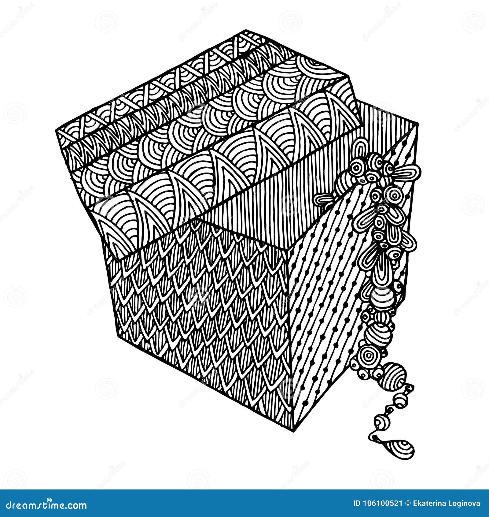 Joyero decorativo ilustración del vector. Ilustración de cubierta ...