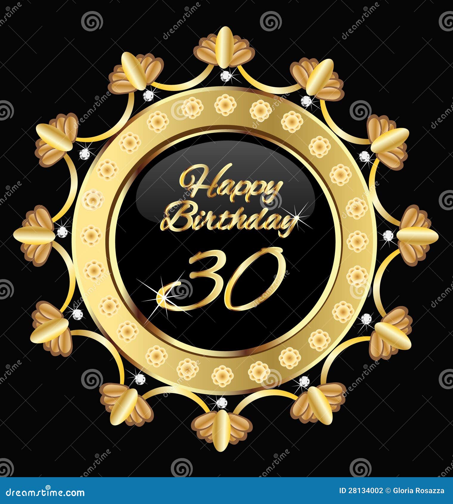 Joyeux anniversaire 30 illustration de vecteur. Illustration du honorer ...