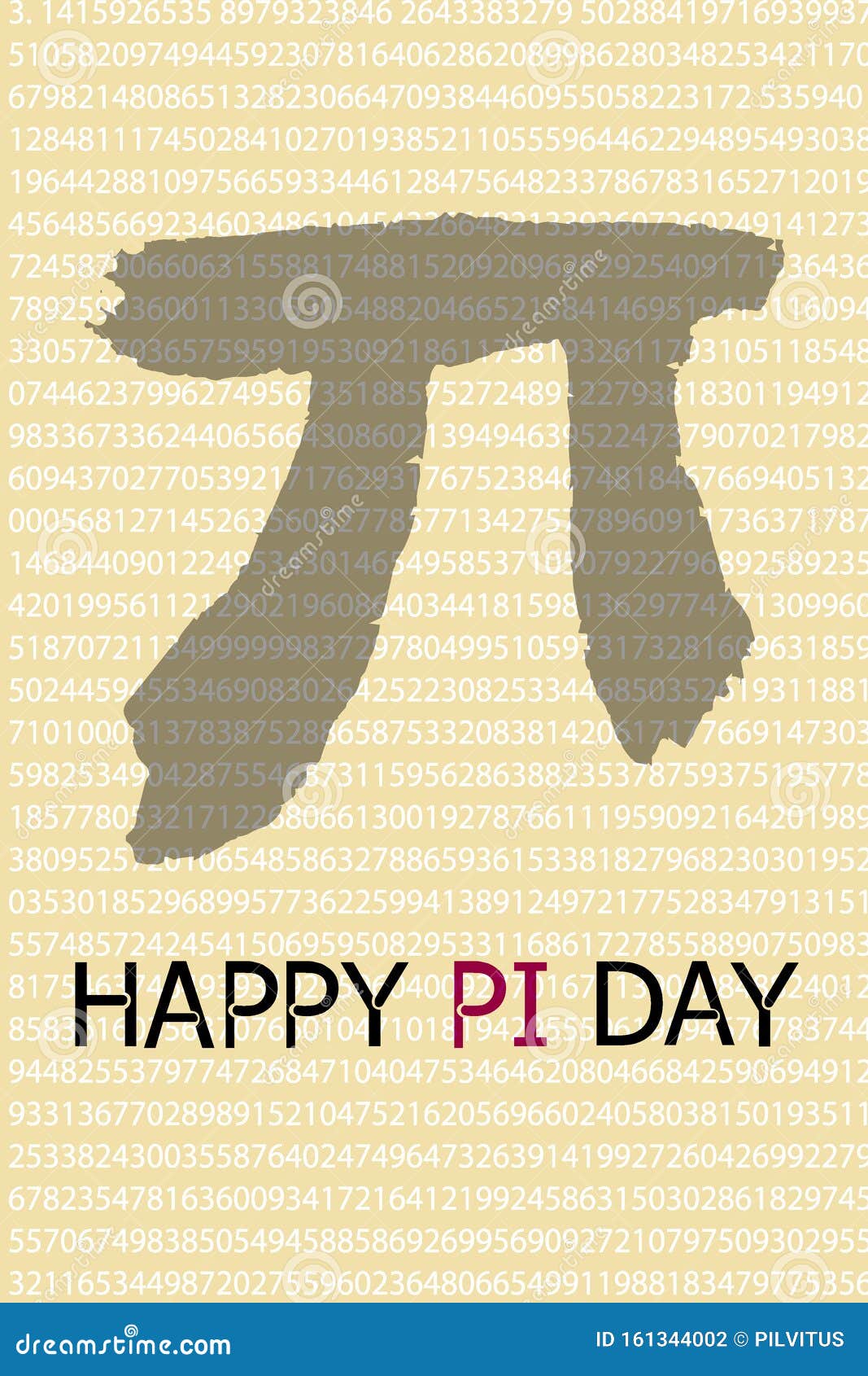 Joyeux Pi Day 14 Mars Nombre Constant Pi Illustration Vectorielle ...