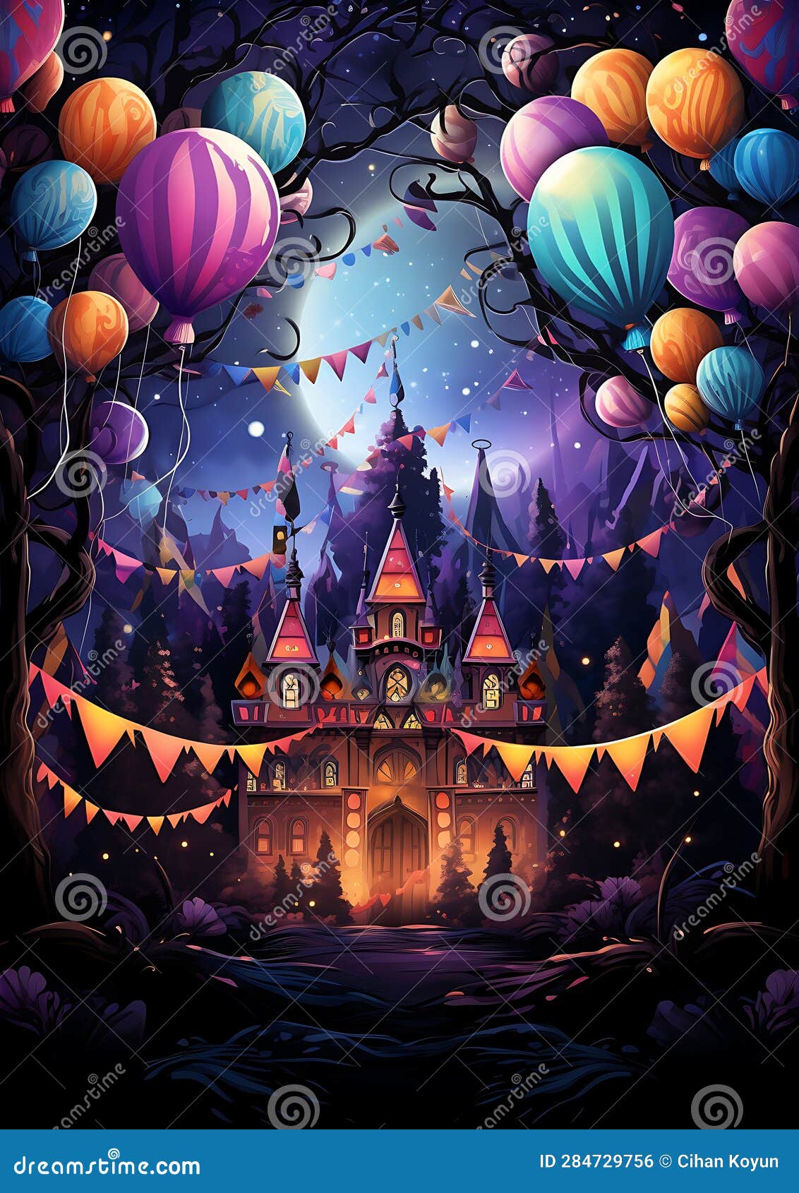 Joyful background elements stock illustration. Illustration of leaflet ...