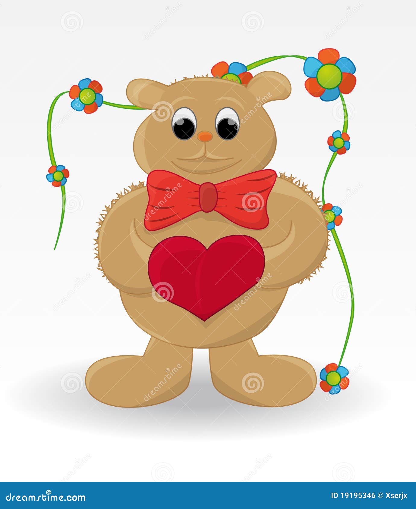 Joyful bear stock vector. Illustration of vine, cheerful - 19195346