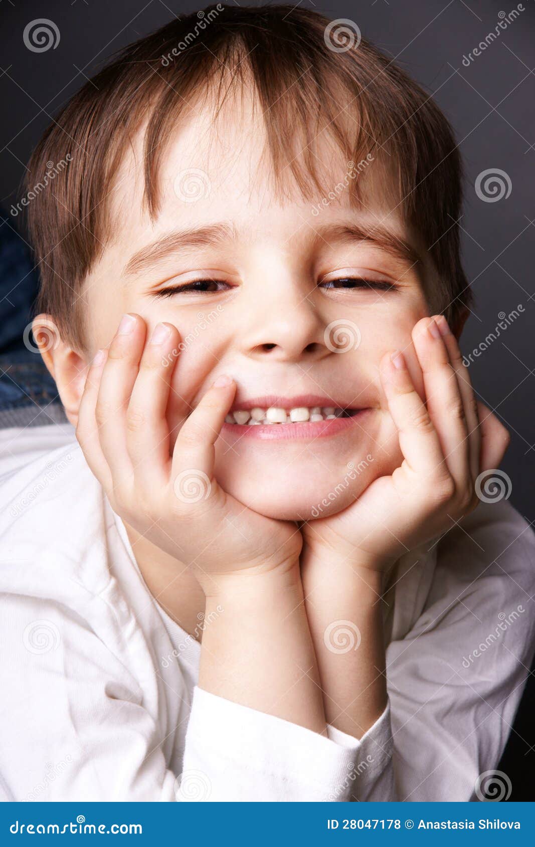Joyful boy stock photo. Image of childhood, studio, beautiful - 28047178