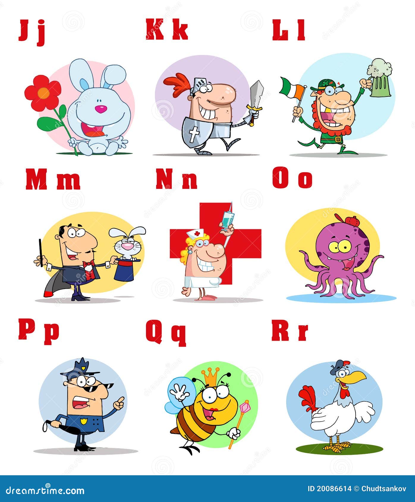 Joyful Cartoon Alphabet Collection 2 Stock Vector - Illustration of ...