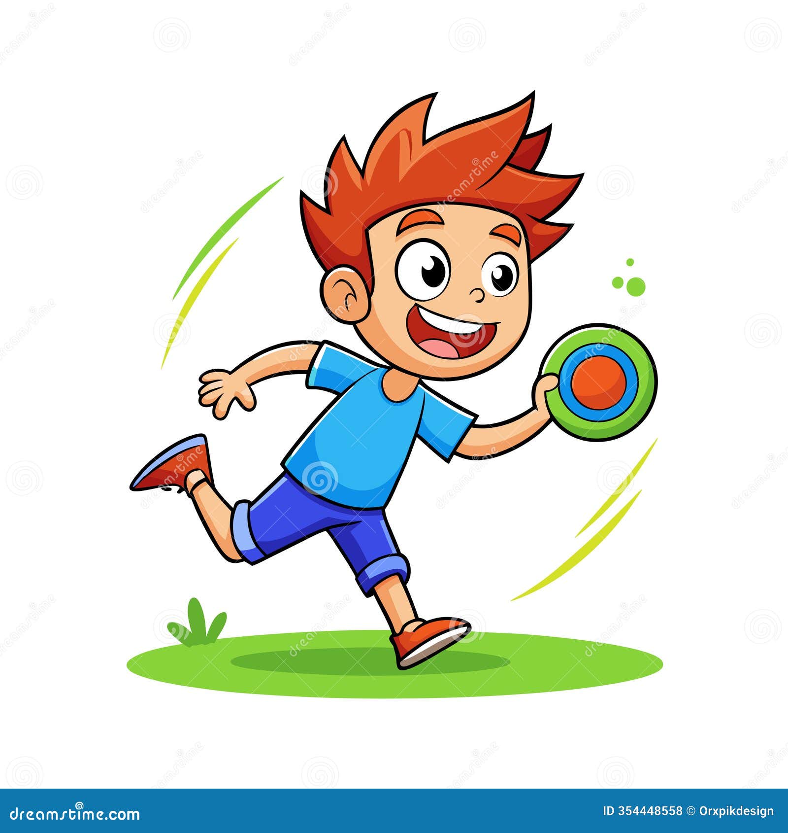 Joyful Cartoon Boy Sharing a Smile Stock Vector - Illustration of youth ...