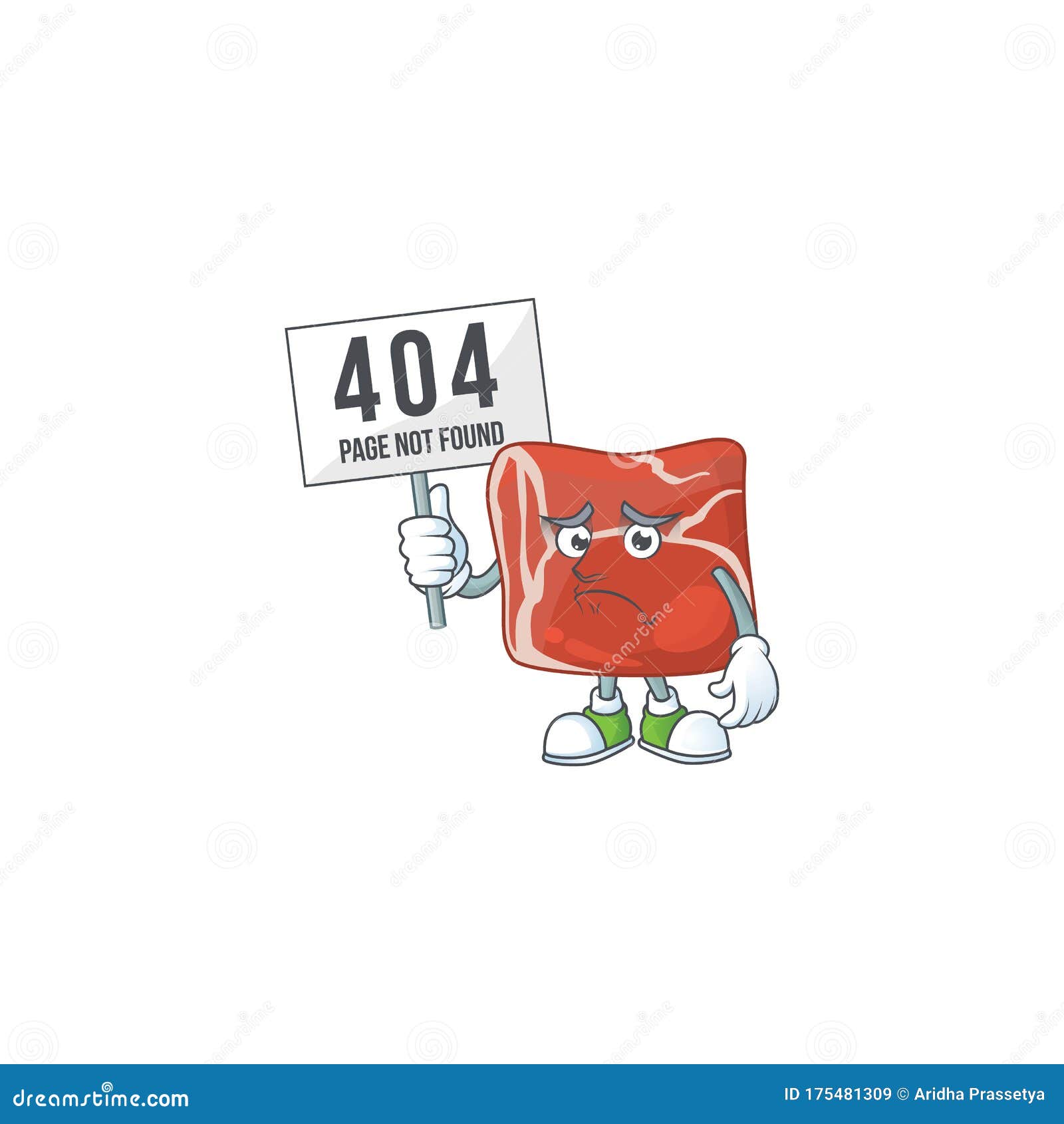 Joyful Cartoon Character of Beef Elevate a Board Stock Vector ...