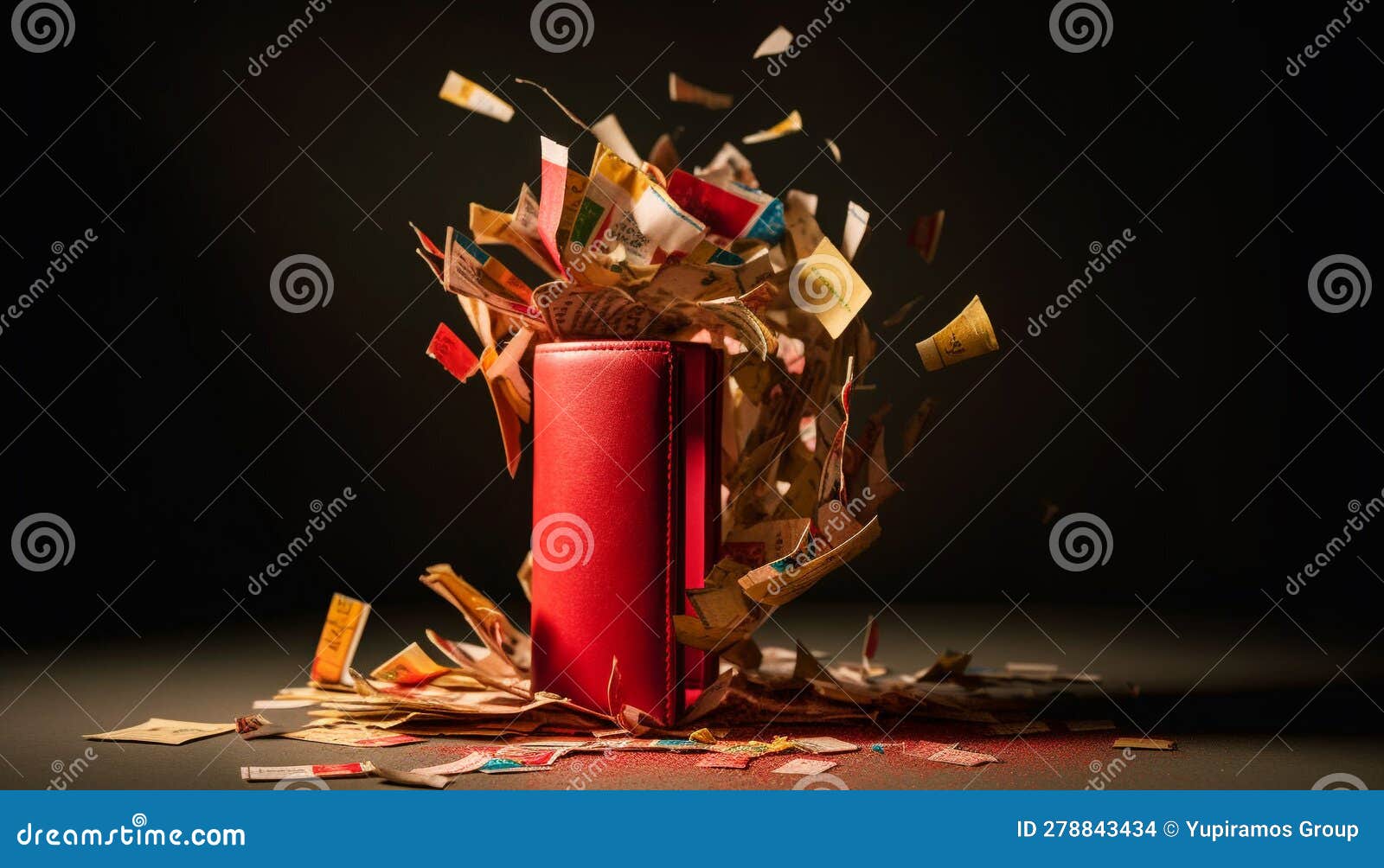 Joyful Celebration with Confetti, Gift, and Multi Colored Decorations ...