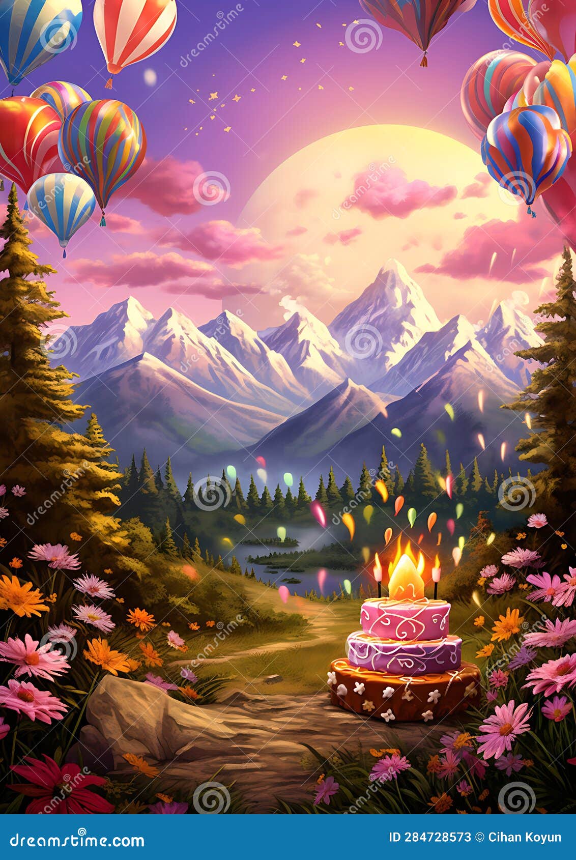 Joyful celebration frames stock illustration. Illustration of candle ...