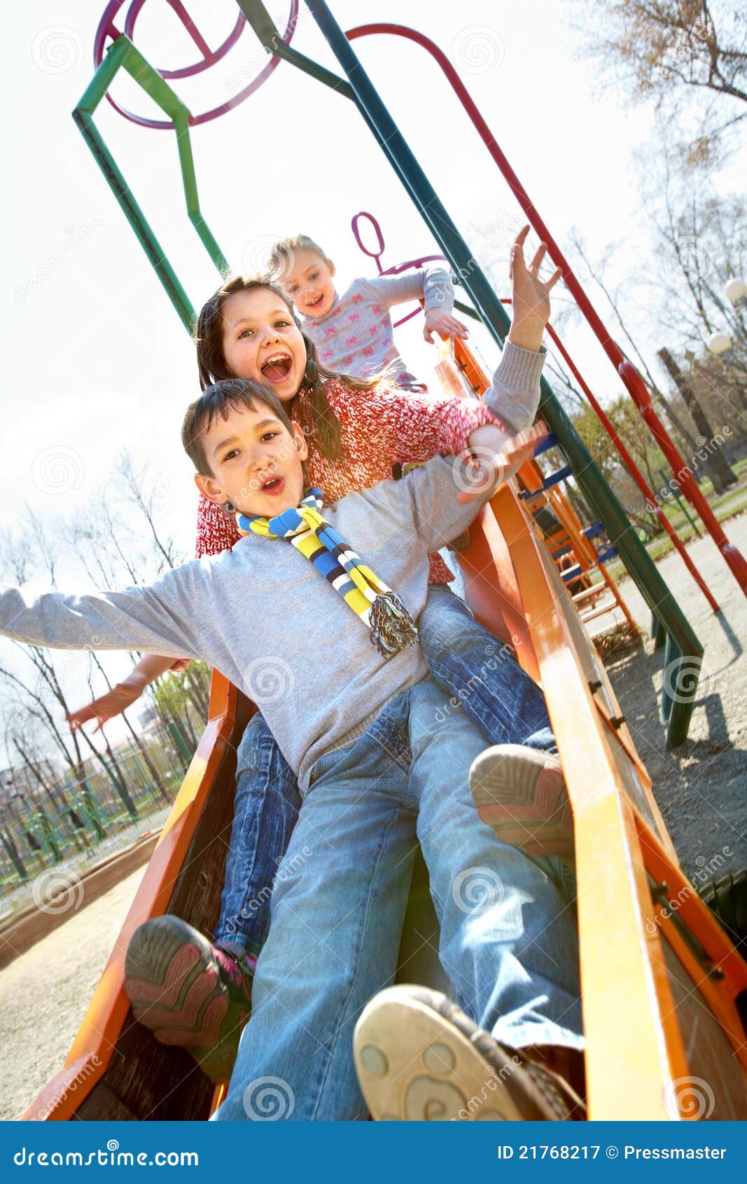 Joyful children stock image. Image of friendship, excitement - 21768217