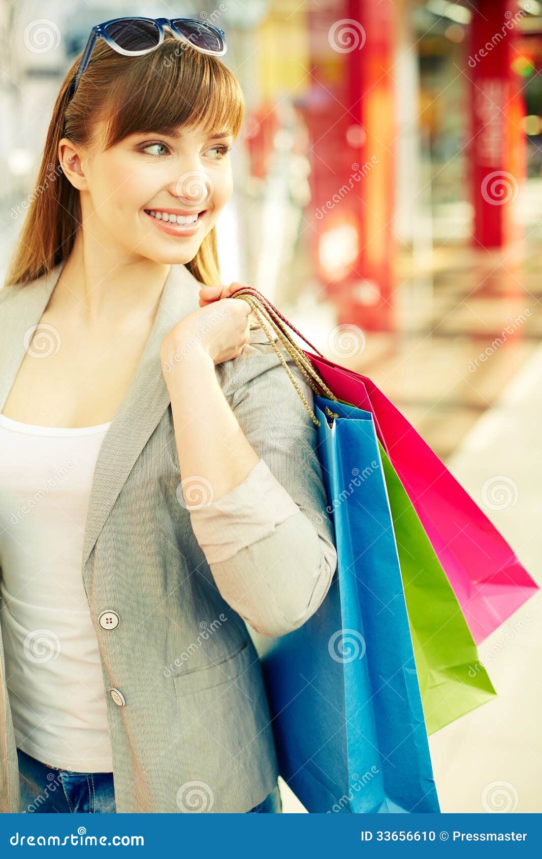 Joyful consumer stock photo. Image of gladness, mall - 33656610