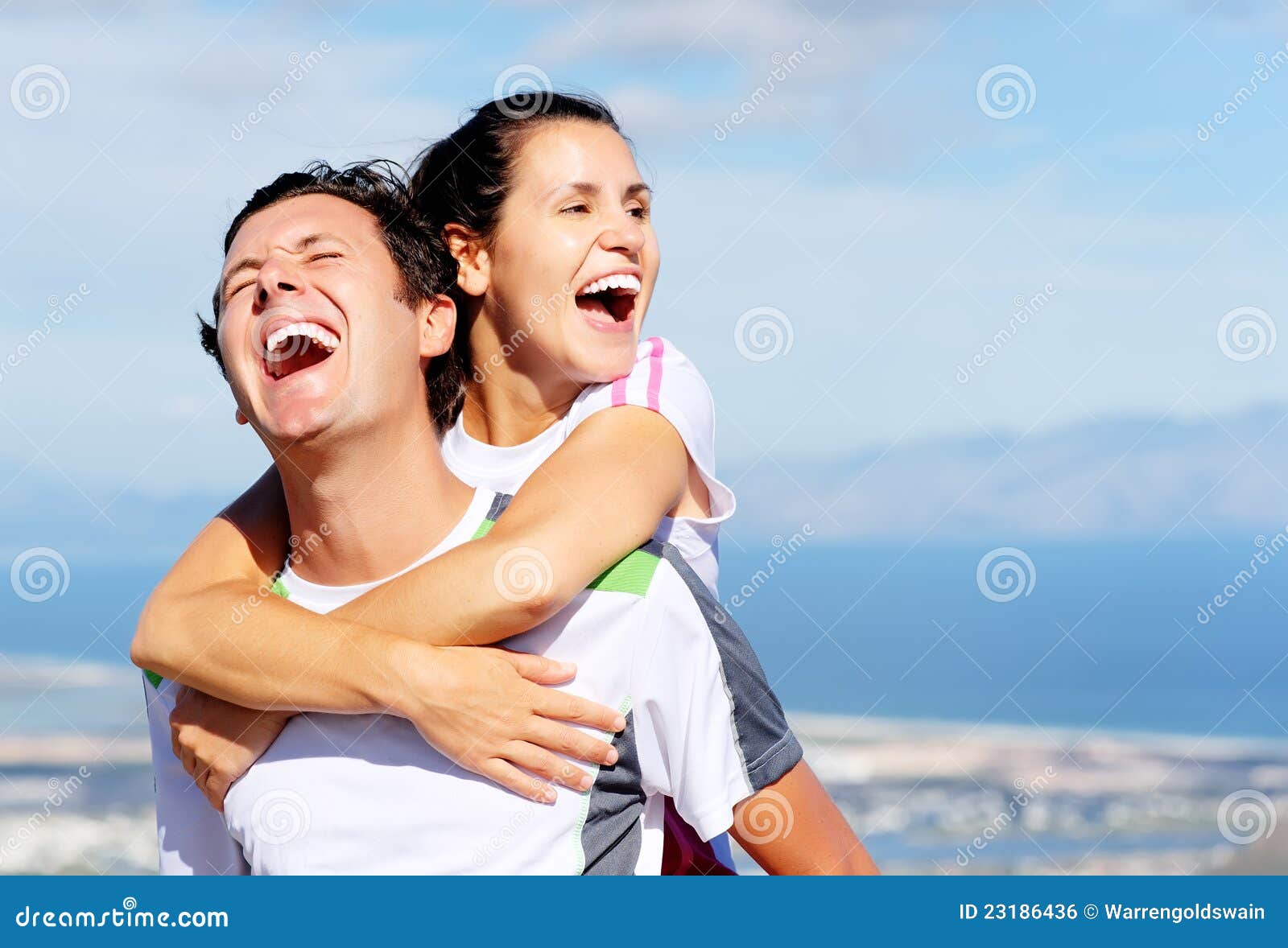 Joyful couple laughing stock photo. Image of couple, looking - 23186436