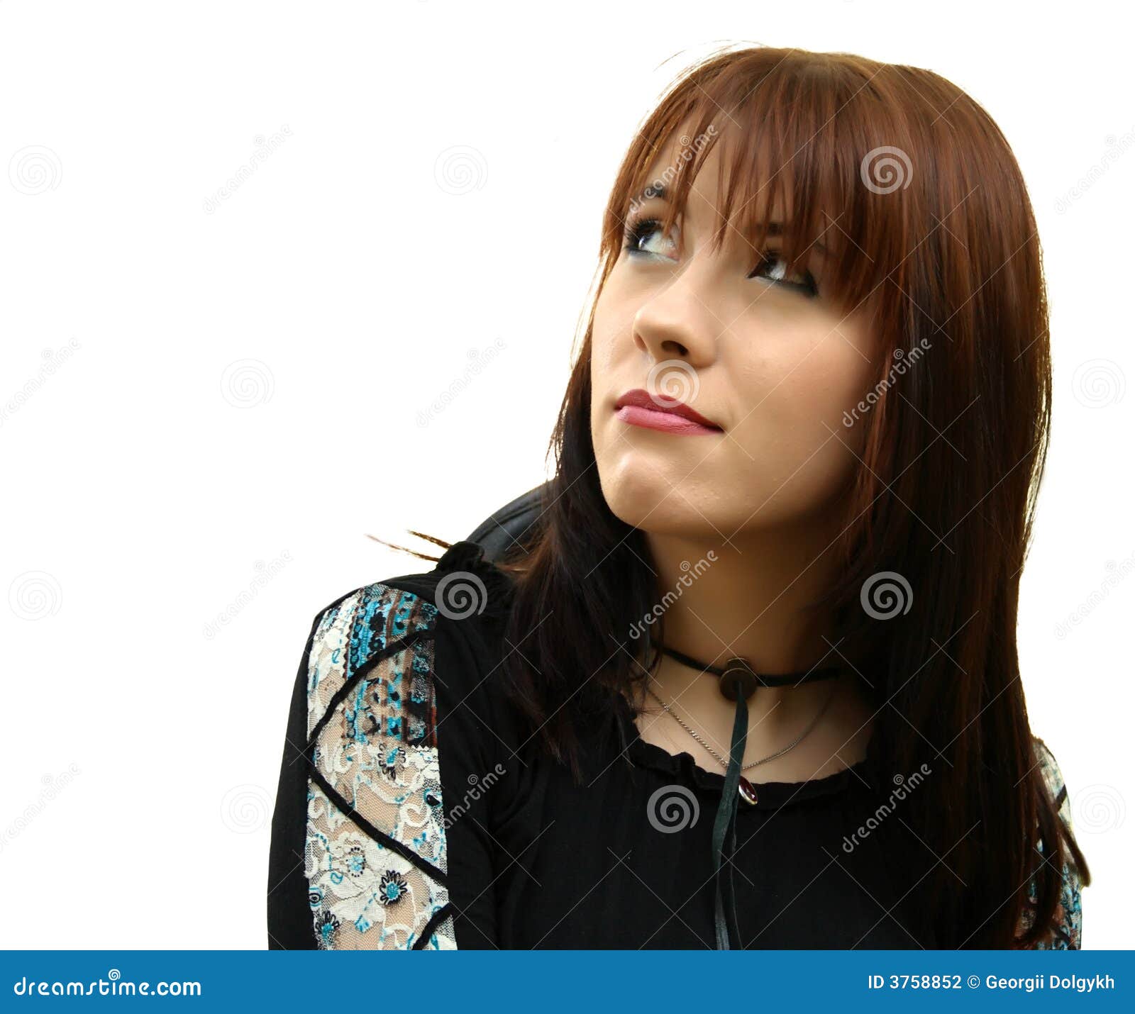 Joyful Curious Girl Isolated Stock Photo - Image of inspiration ...